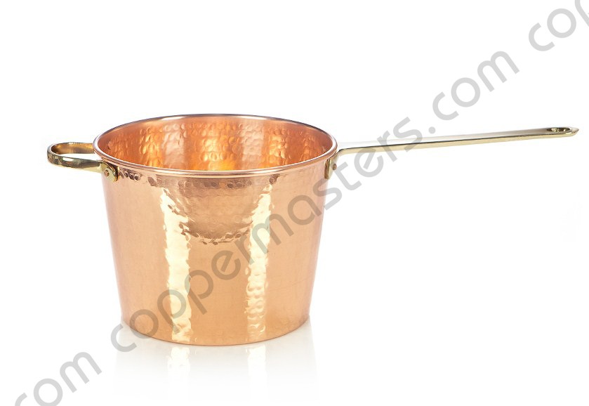 Copper Hammered Polenta Pot - Copper Masters Portugal